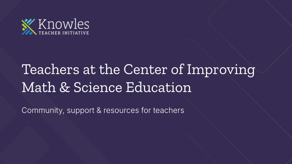 Home - Improve Math & Science Education | Knowles
